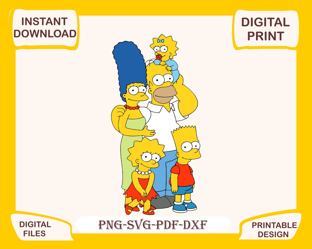 Simpsons Clip Art Png Svg Family Simpson , Simpsons Svg Png Cut Files ...