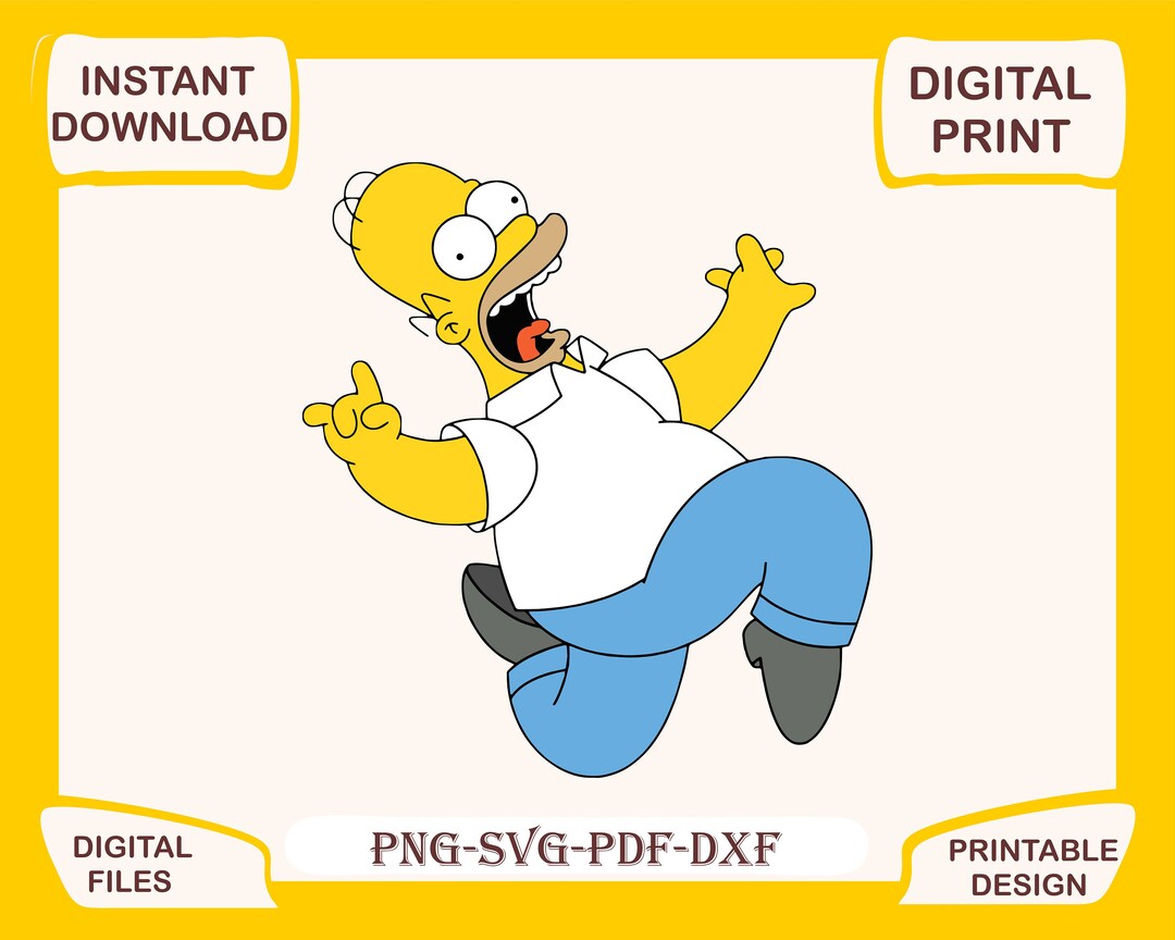Simpsons Clip Art Png Svg Homer Simpson , Simpsons Svg Png Cut Files ...