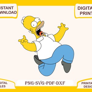 Simpsons Clip Art Png Svg Homer Simpson , Simpsons Svg Png Cut Files ...
