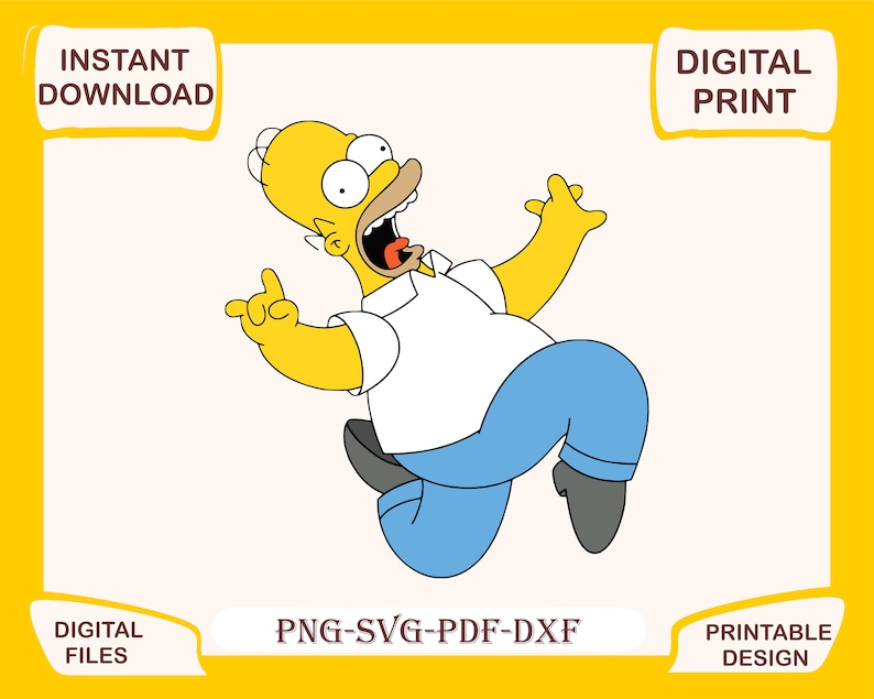 Simpsons Clip Art Png Svg Homer Simpson , Simpsons Svg Png Cut Files ...