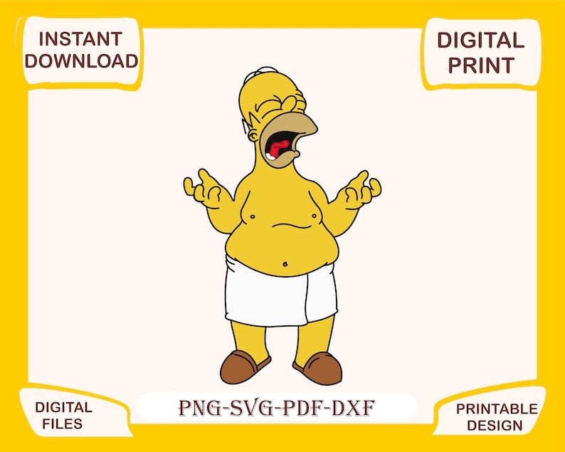 Simpsons Clip Art Png Svg Homer Simpson , Simpsons Svg Png Cut Files ...