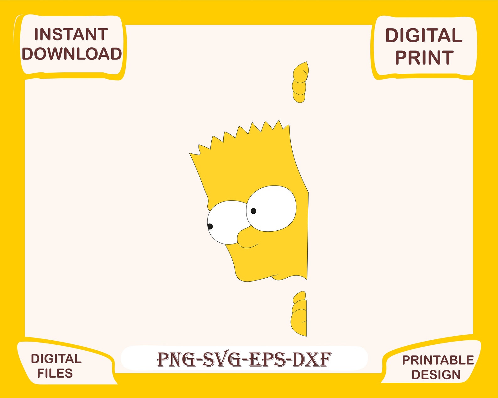 Simpsons Clip Art Png Svg Bart Simpson , Simpsons Svg Png Cut Files for ...