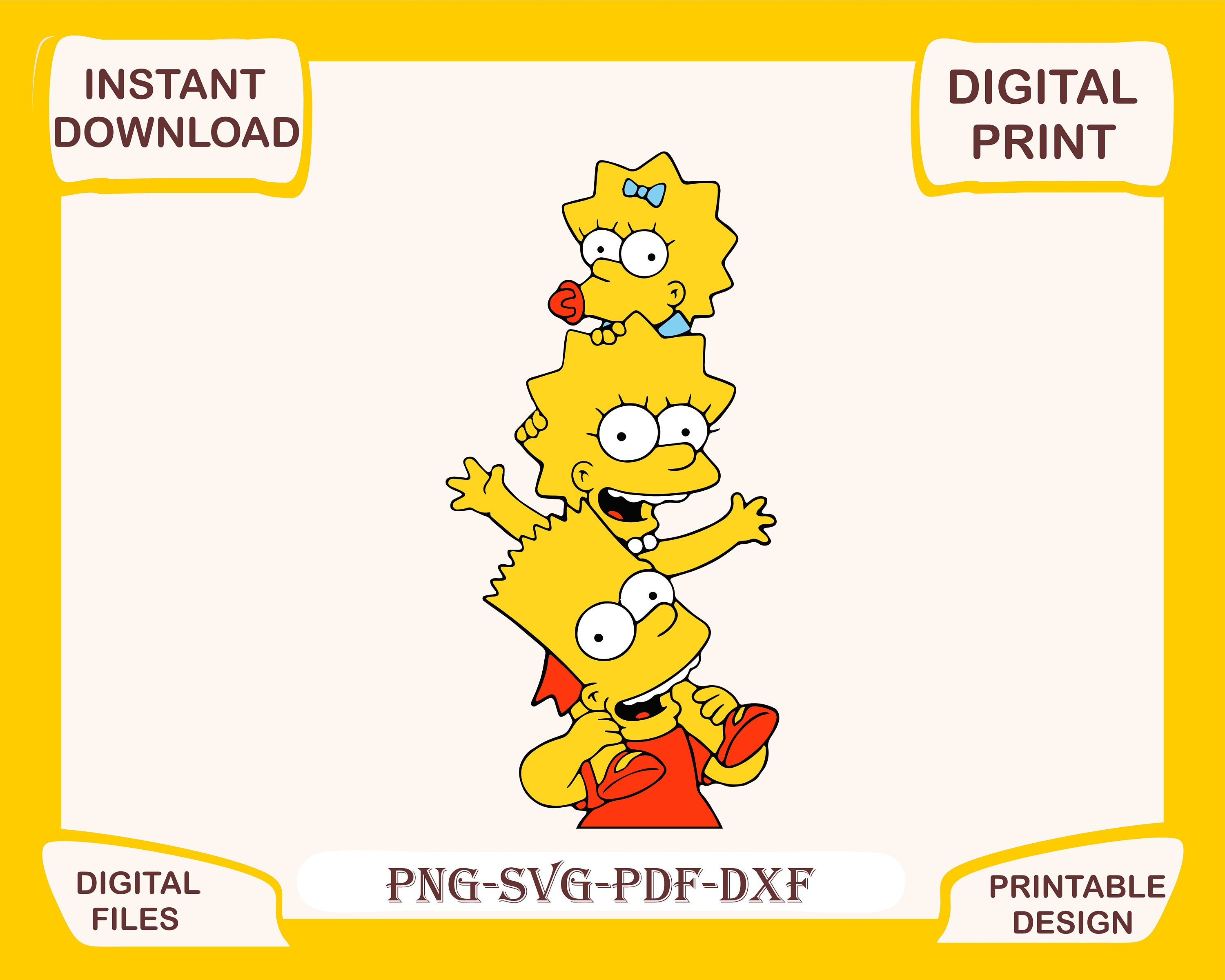 Simpsons Clip Art Png Svg Family Simpson , Simpsons Svg Png Cut Files ...