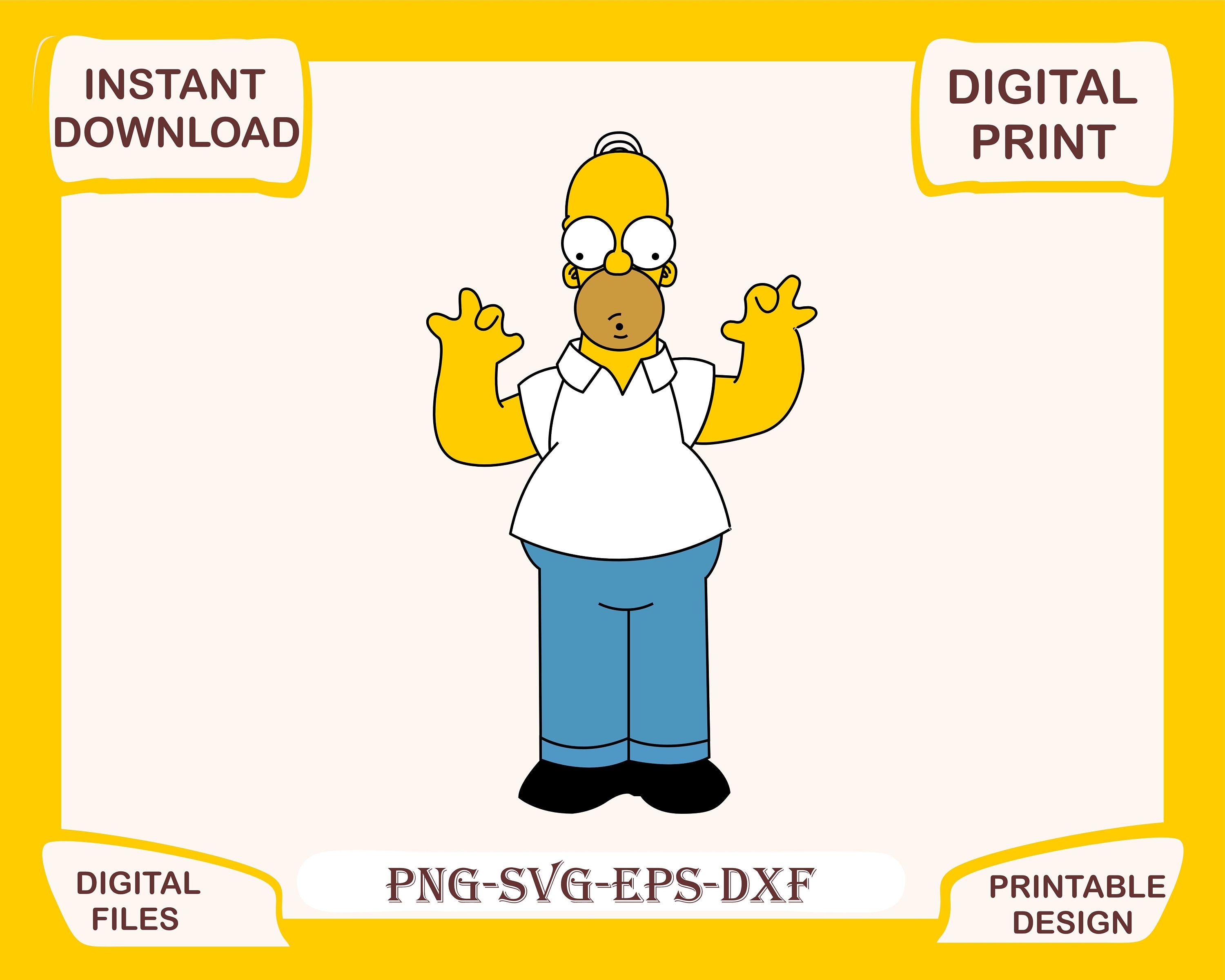 Simpsons Clip Art Png Svg Homer Simpson , Simpsons Svg Png Cut Files ...