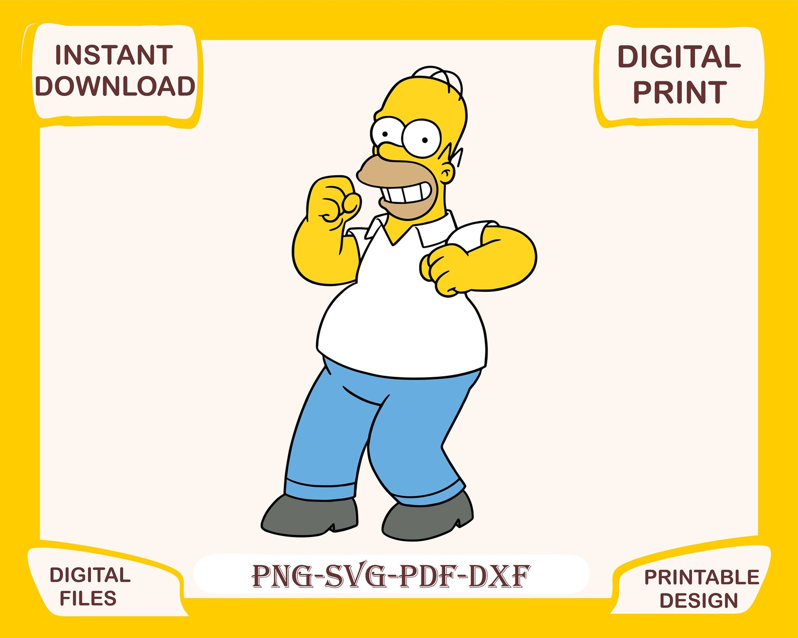 Simpsons Clip Art Png Svg Homer Simpson , Simpsons Svg Png Cut Files ...
