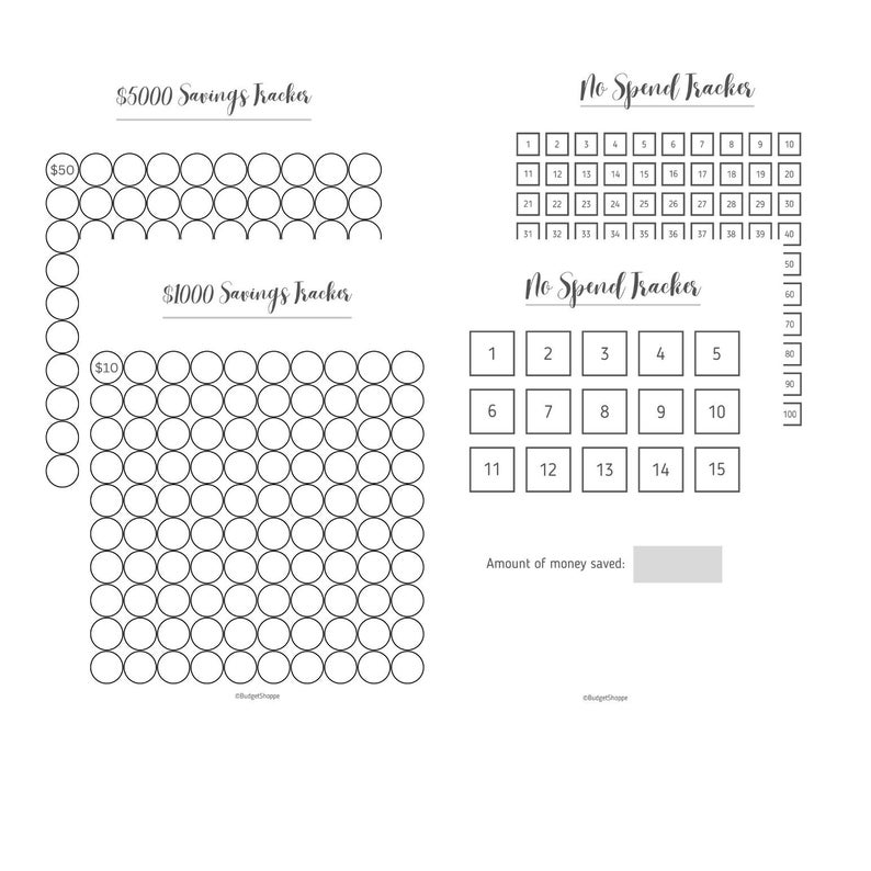 Printable Budget Planner PDF Savings Tracker Debt Tracker Investment ...