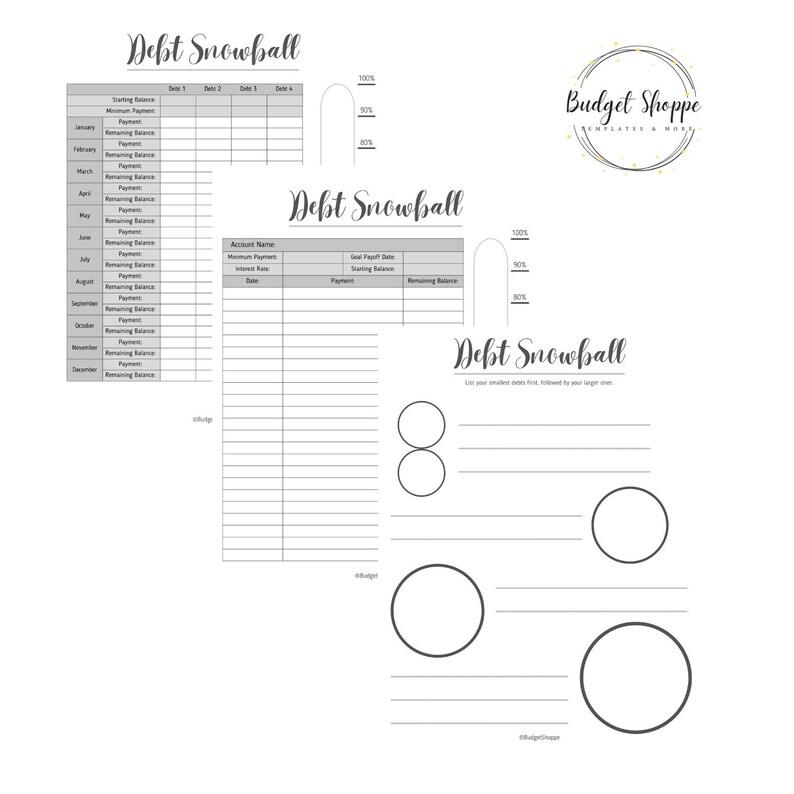 Printable Budget Planner PDF Savings Tracker Debt Tracker Investment ...