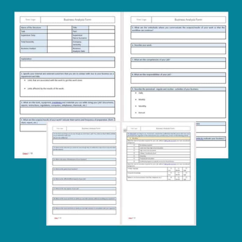 Business Analysis Form - Etsy