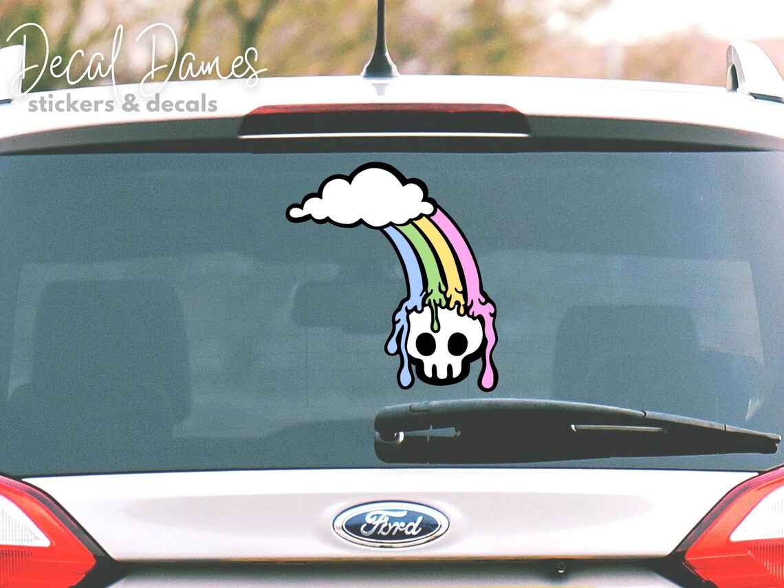 Vinyl Sticker, Rainbow Skull, Candy Skull Gifts, Cute Skulls, Small ...
