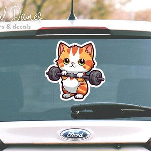 Cute Cat Sticker, Mini Cat Stickers, Vinyl Sticker, Cute Cat Gift, Cute ...
