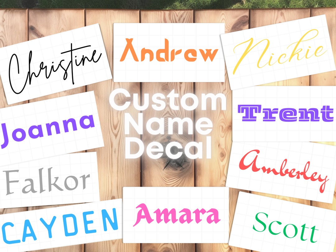 Custom Name Decal, Custom Name Sticker, Vinyl Decal, Bumper Sticker ...