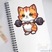 Cute Cat Sticker, Mini Cat Stickers, Vinyl Sticker, Cute Cat Gift, Cute ...