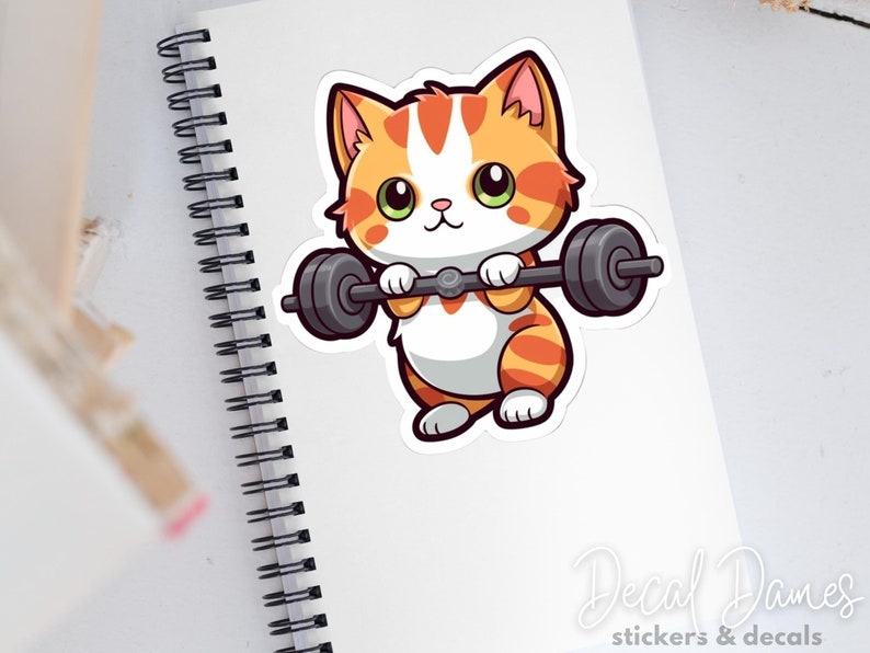 Cute Cat Sticker, Mini Cat Stickers, Vinyl Sticker, Cute Cat Gift, Cute ...