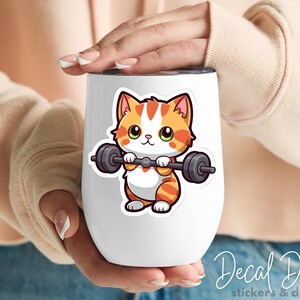 Cute Cat Sticker, Mini Cat Stickers, Vinyl Sticker, Cute Cat Gift, Cute ...