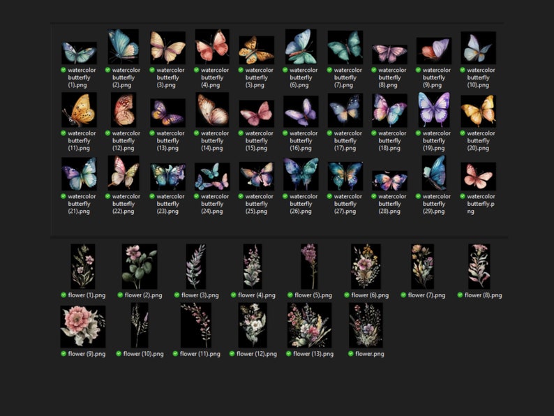 Watercolor Spring Mega Bundle Floral Clip Art Springtime - Etsy