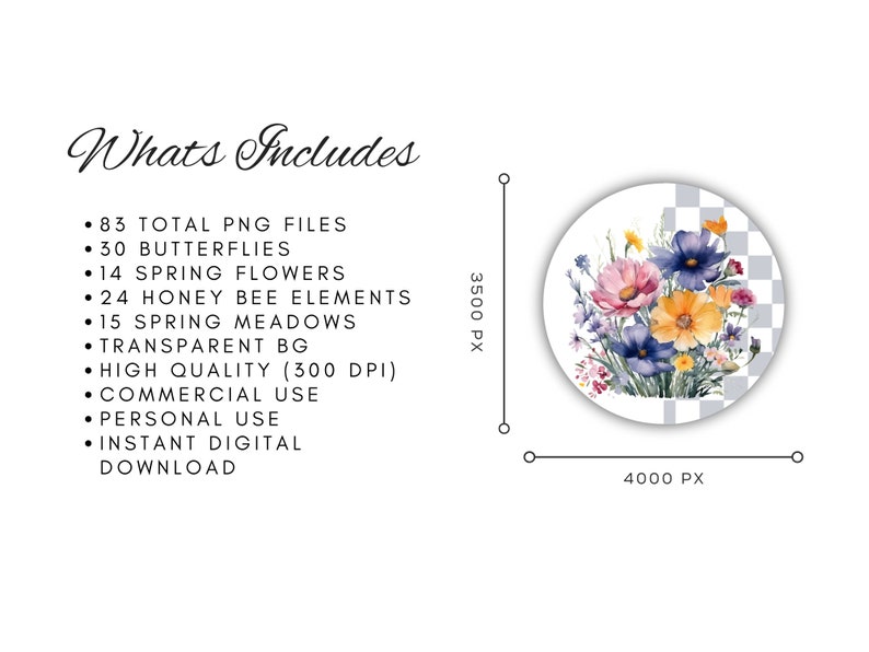 Watercolor Spring Mega Bundle Floral Clip Art Springtime - Etsy