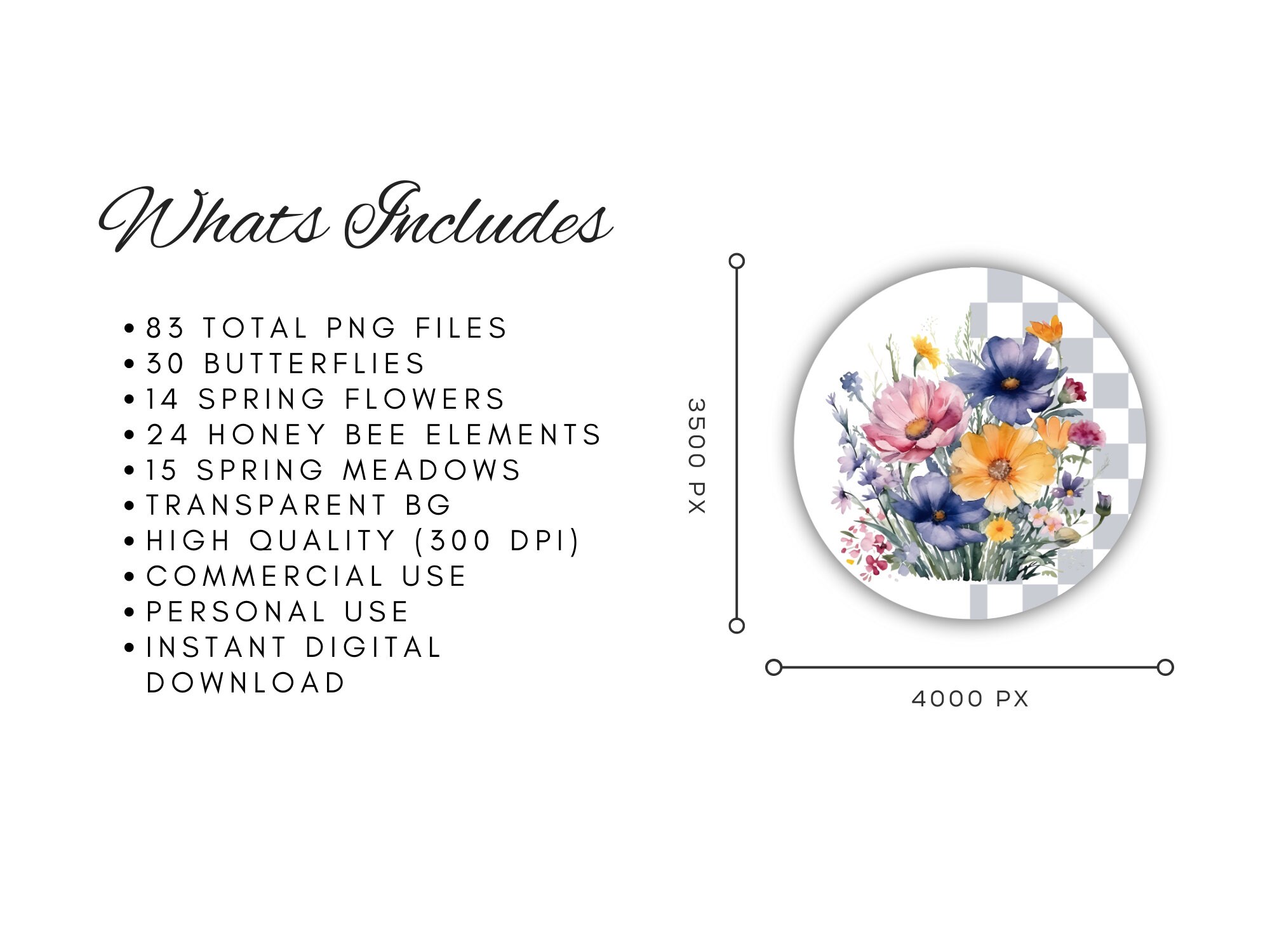 Watercolor Spring Mega Bundle Floral Clip Art Springtime - Etsy