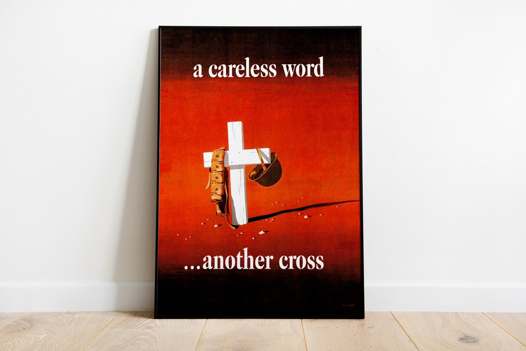 A Careless Word World War I Digital Wall Art Historic - Etsy