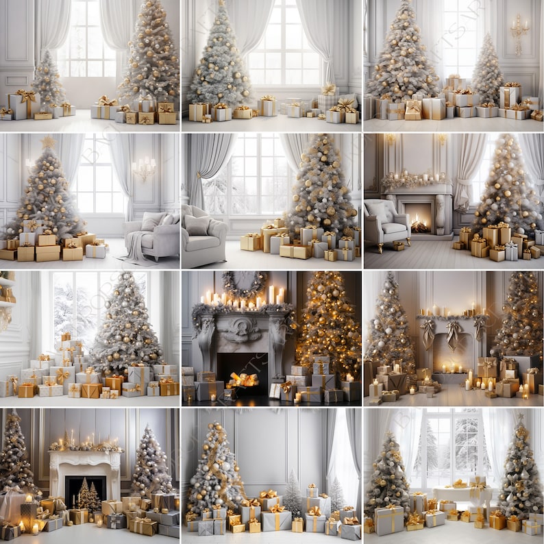 28 Cozy Christmas Digital Backdrop, Christmas Digital Background for ...