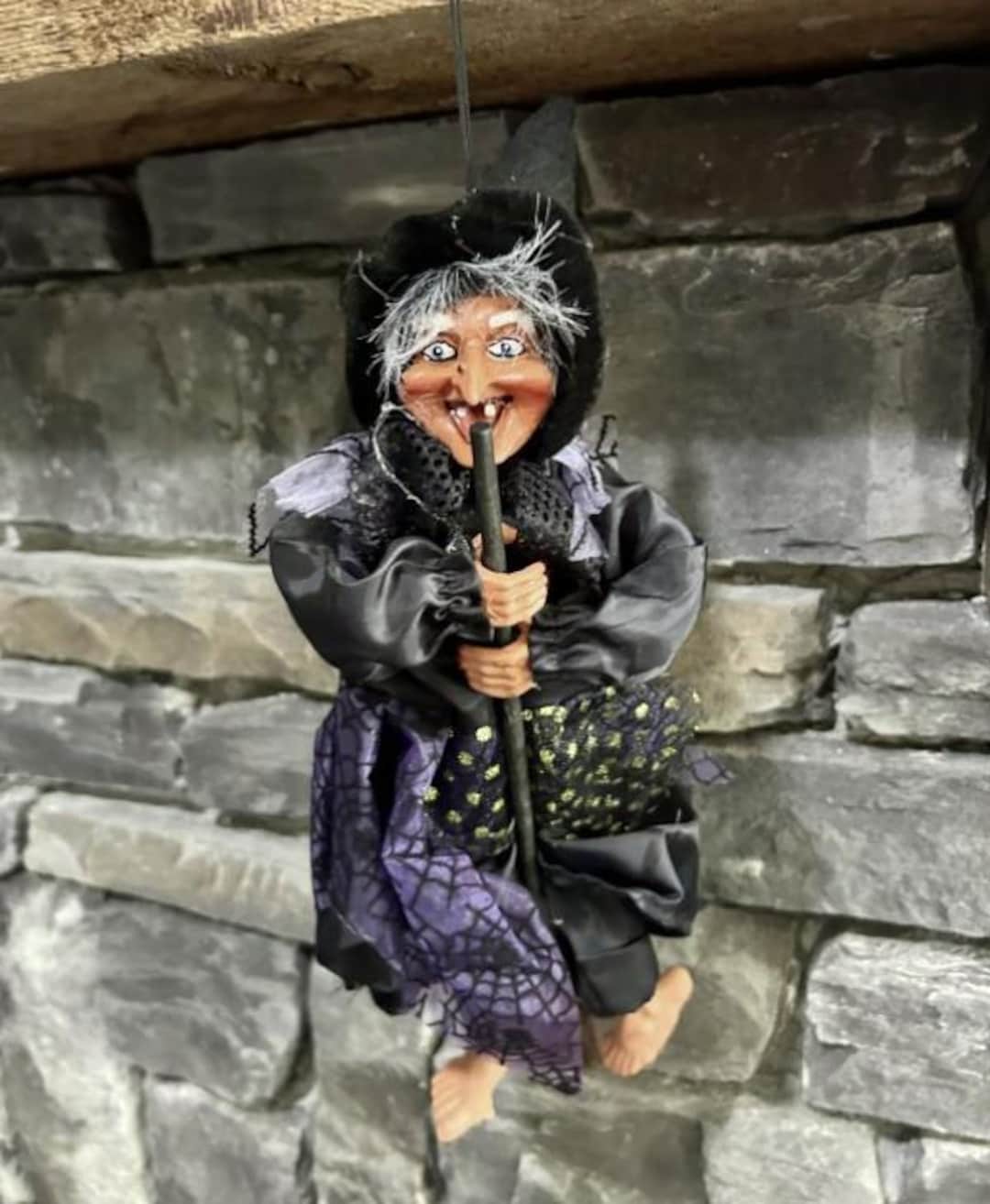 Kitchen Witch Doll Esmeralda Purple - Etsy