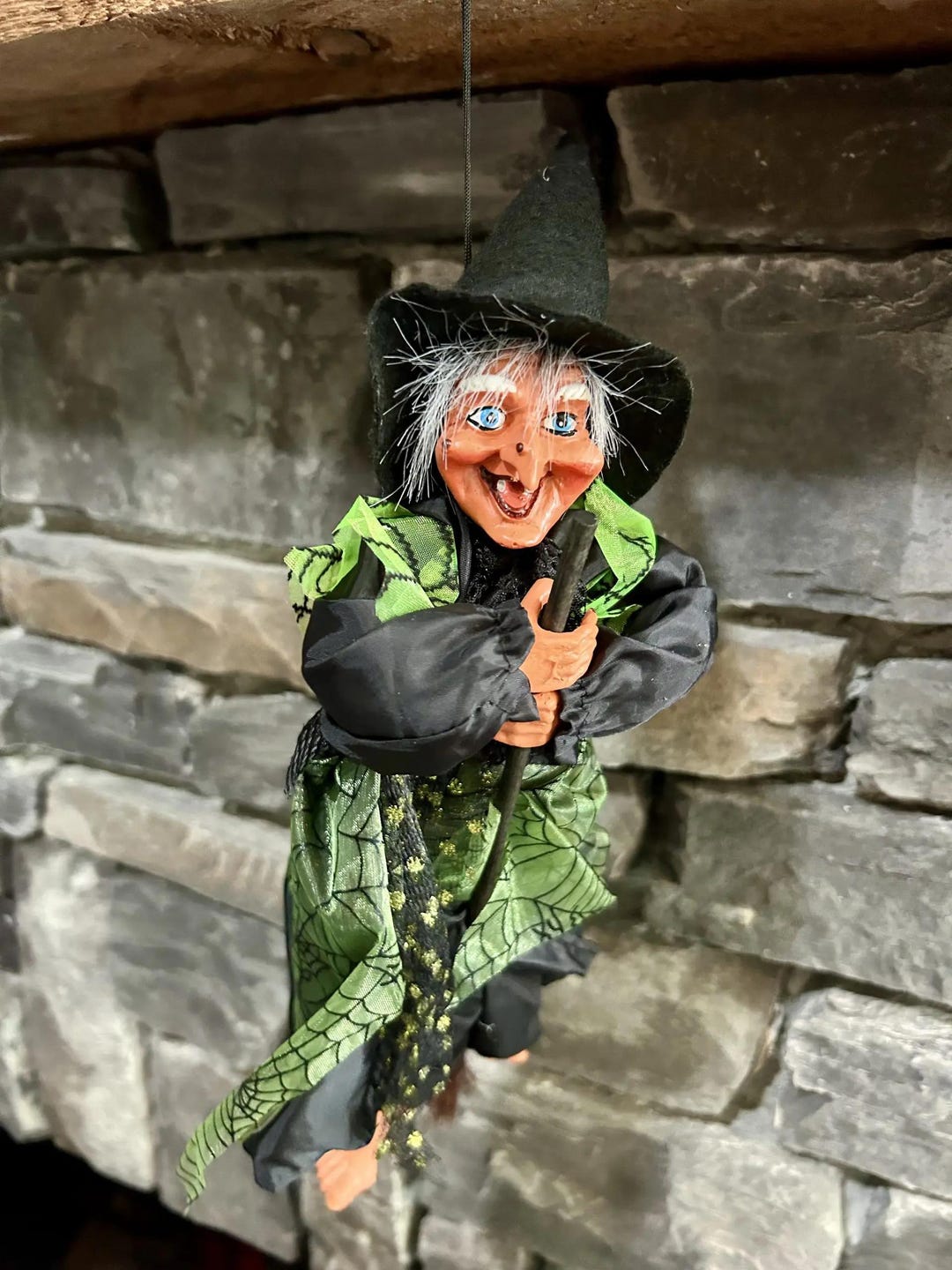 Kitchen Witch Doll Esmeralda Green - Etsy