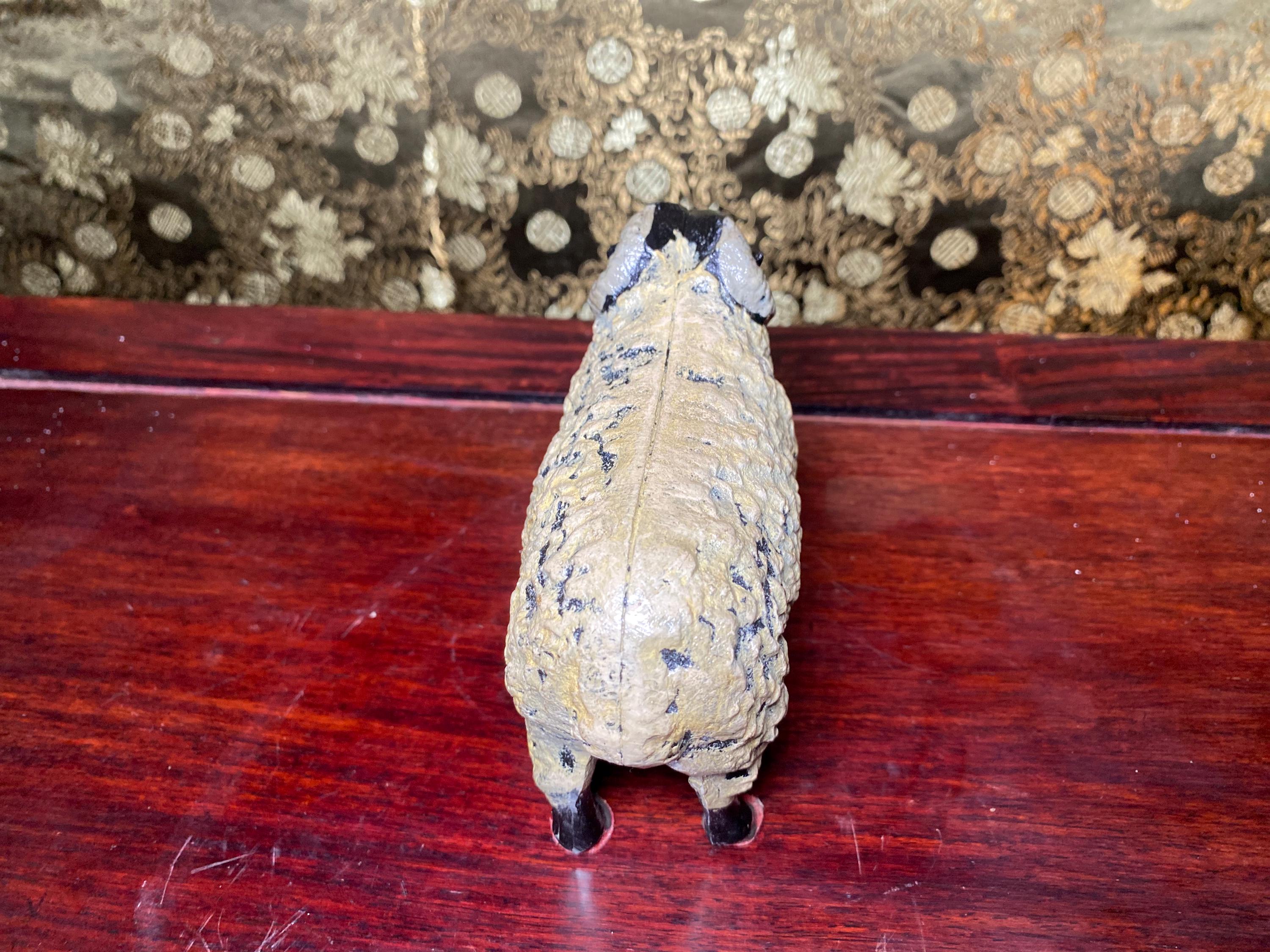 Horned Sheep/ Ram Cast Iron Doorstop Vintage Paperweight Figurine 5 ...