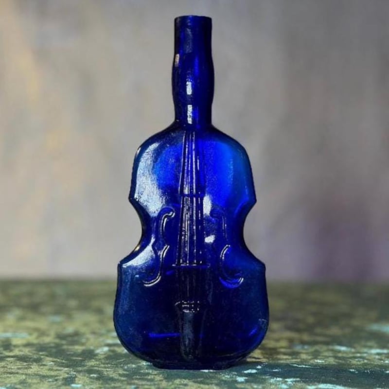 Vintage Glass Violin Bottle - Etsy