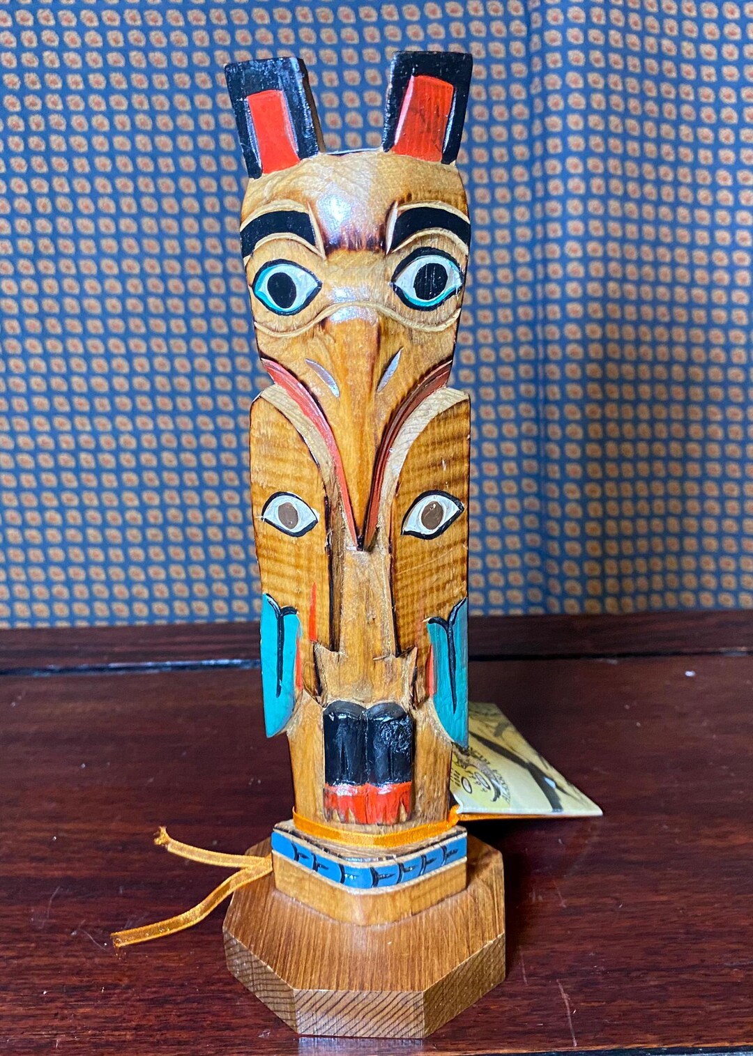 Alaska Black Diamond Signed Ray Moore Wooden Hand Carved/ Painted Sun ...