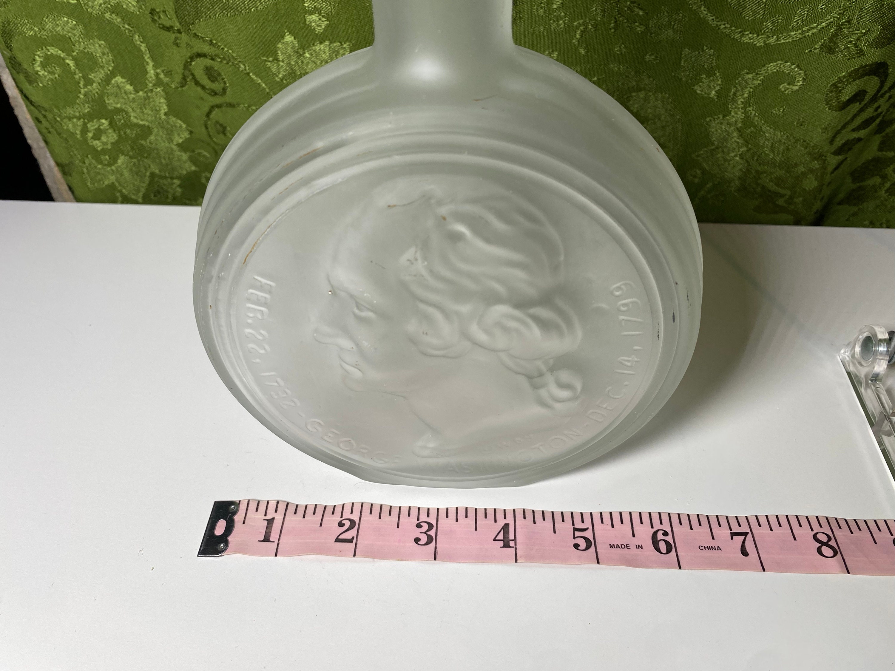 Vintage Wheaton Glass Co. George Washington Collectible Frosted Glass ...