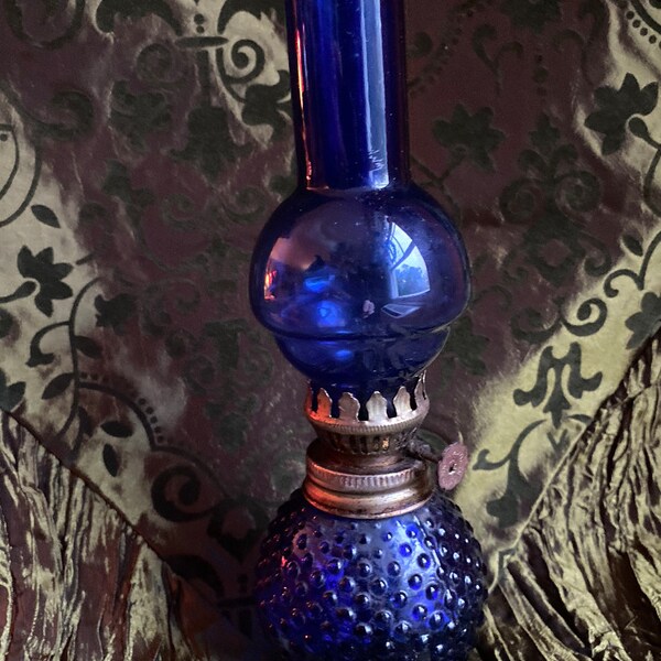 Cobalt Blue Oil Lamp - Etsy