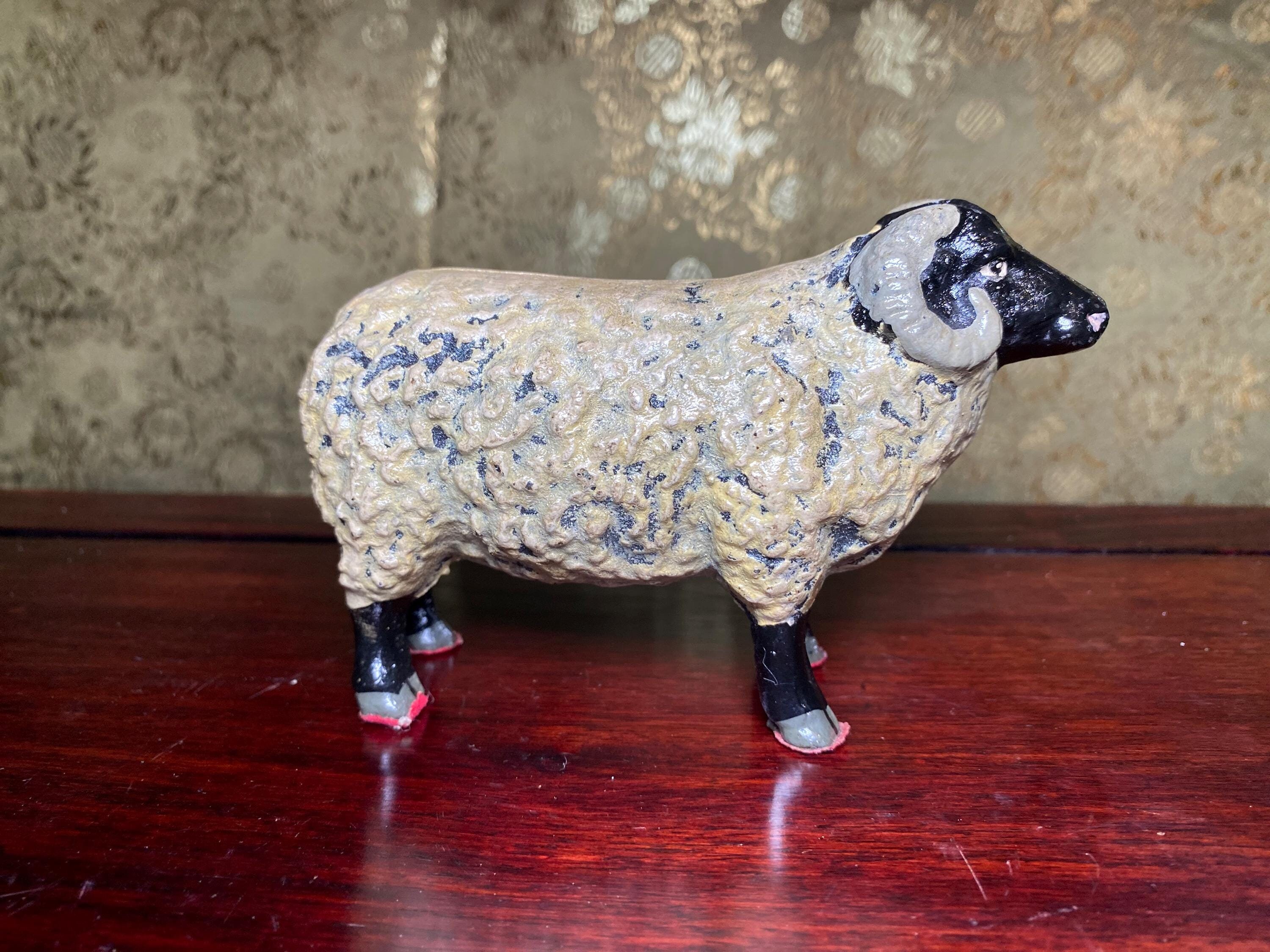 Horned Sheep/ Ram Cast Iron Doorstop Vintage Paperweight Figurine 5 ...