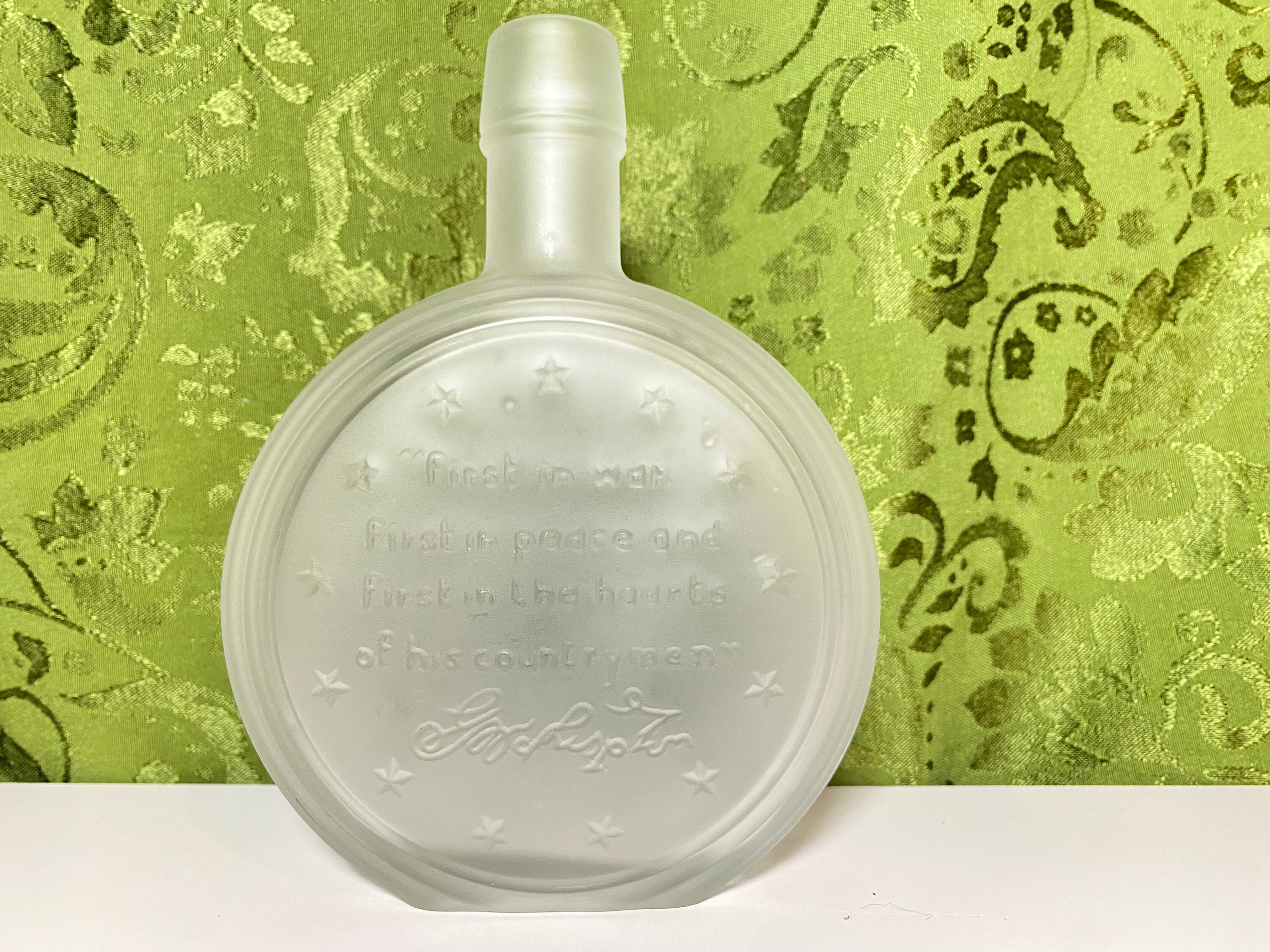 Vintage Wheaton Glass Co. George Washington Collectible Frosted Glass ...