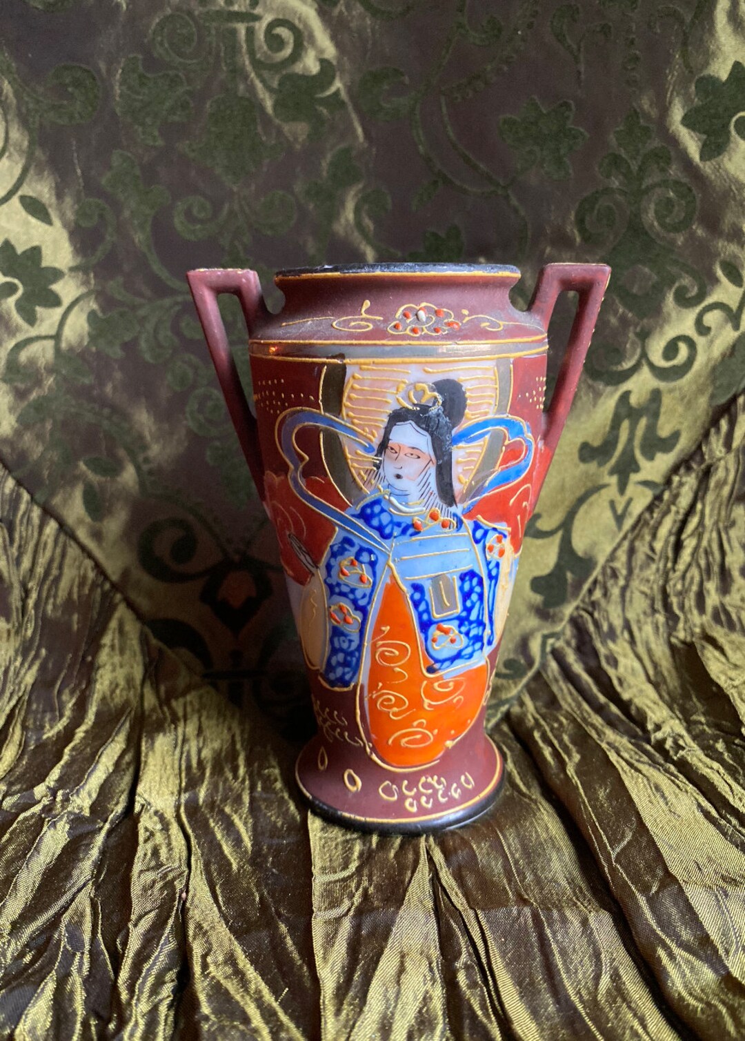 Satsuma Hand Painted Geisha Vase- Vintage Japanese - Etsy