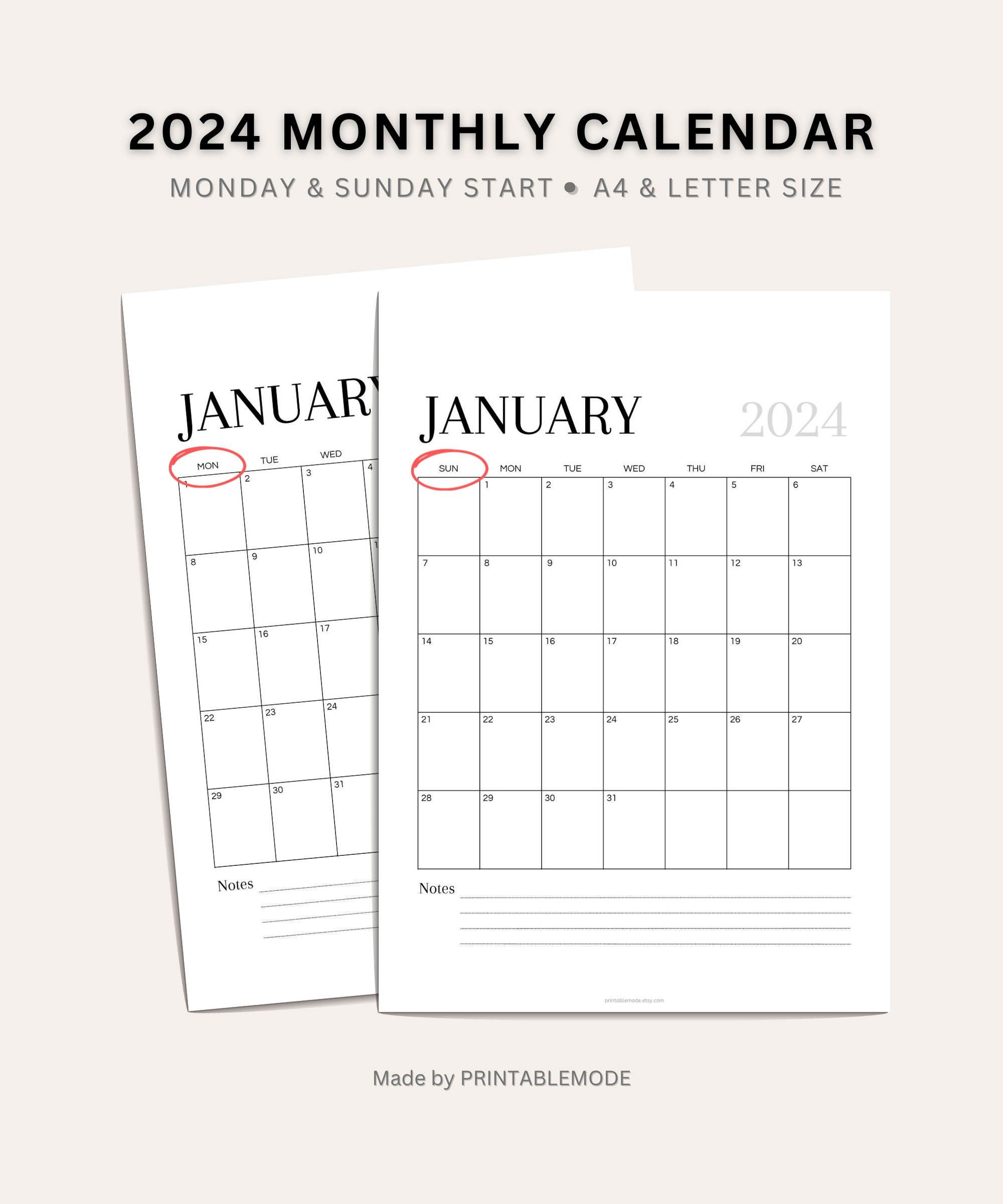 Leap Year 2024 Calendar PDF Printable, Schedule Events, Vacations ...