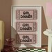 Girl Dinner Art Print Poster, Y2K Kitchen Poster, Aesthetic Kitchen Art ...