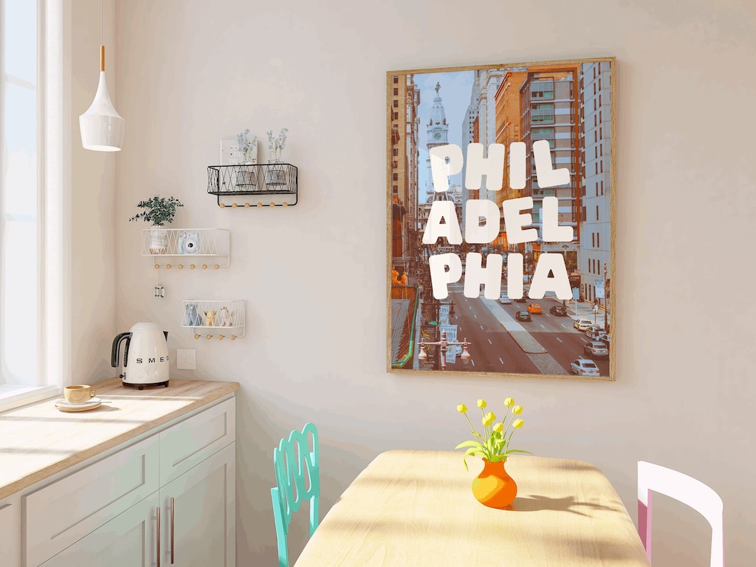 Philadelphia Vintage Photography Art, Retro Philly Wall Art, Trendy PHL ...