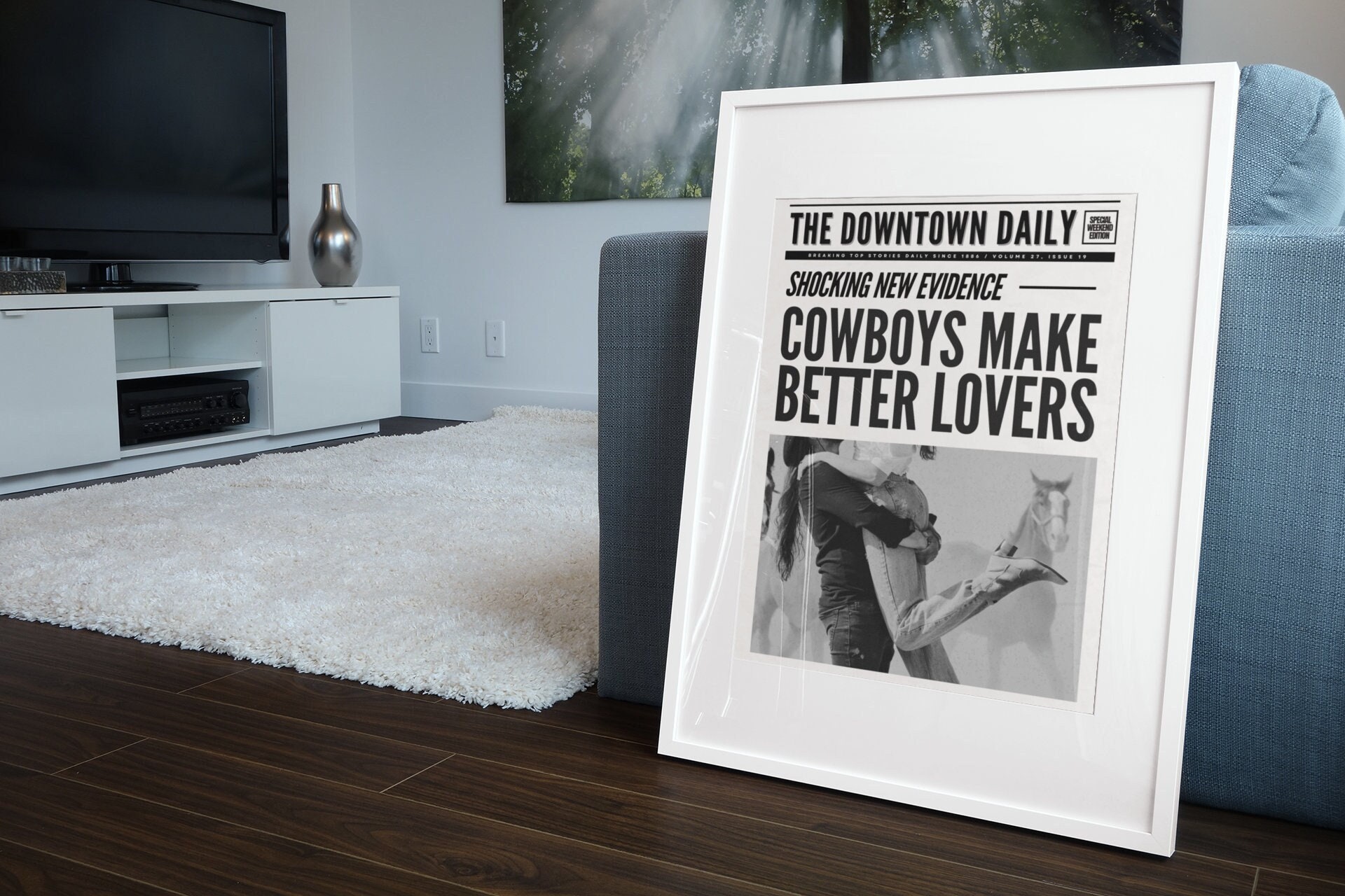 Cowboys Make Better Lovers Poster, Coastal Cowgirl Poster, Cowgirls Get the Blues Wall Art, Cool ...