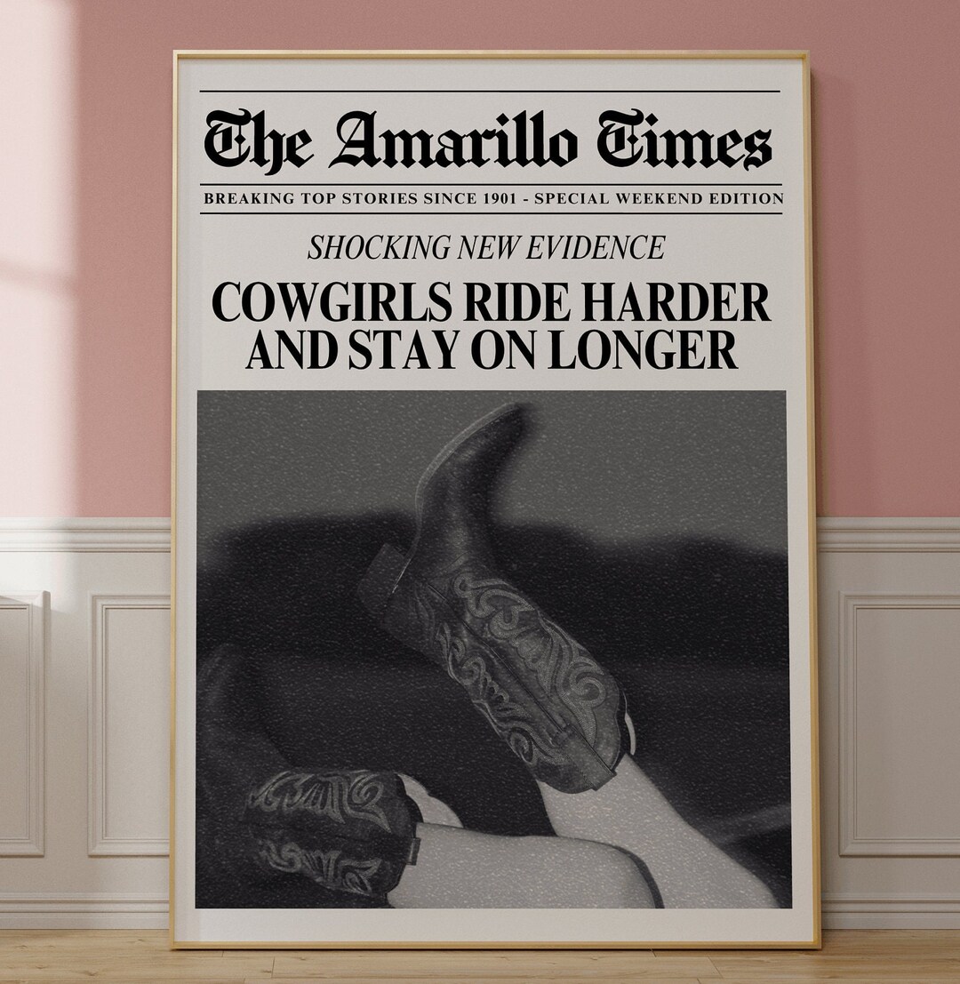 Cowboys Make Better Lovers Poster, Coastal Cowgirl Poster, Cowgirls Get the Blues Wall Art, Cool ...