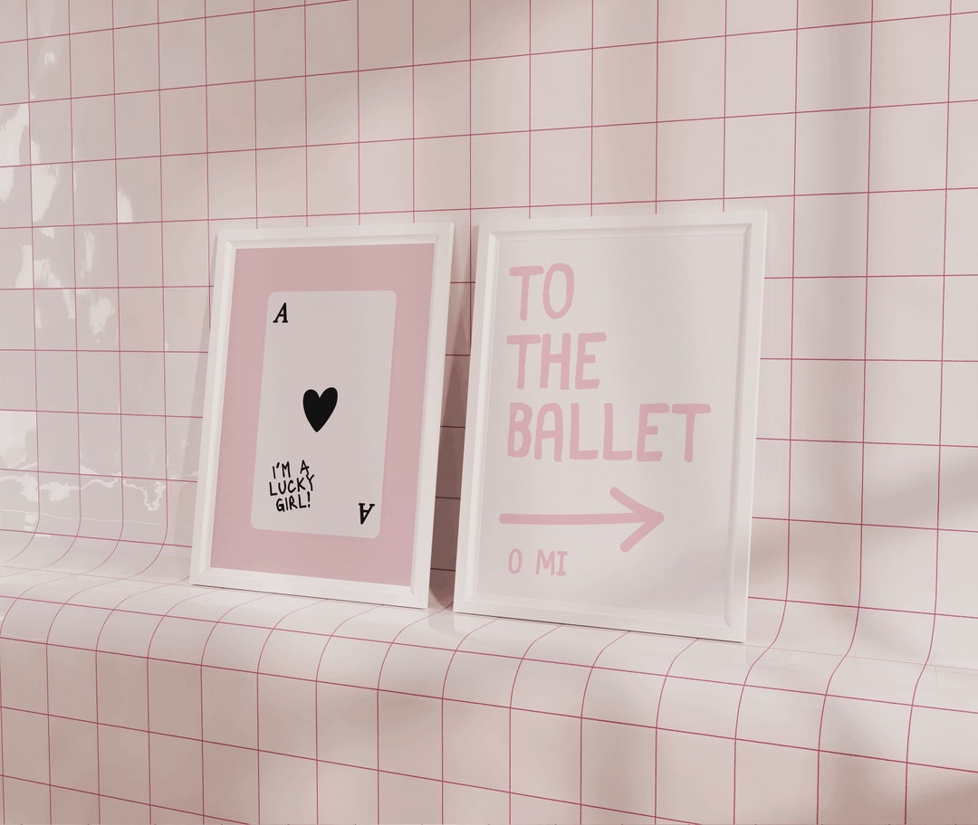 Balletcore Wall Art, Coquette Room Decor, Light Pink Wall Art, Pastel ...