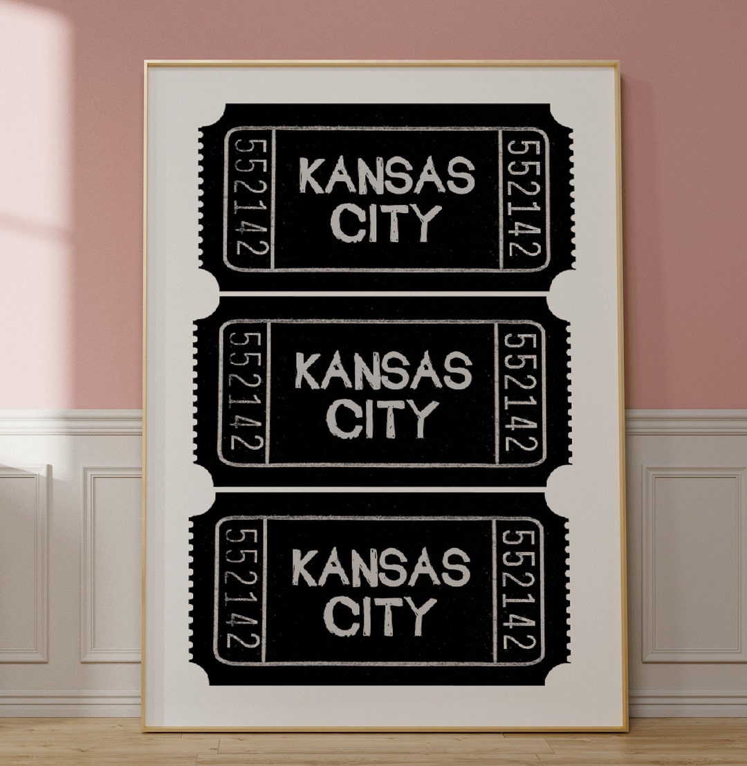 Kansas City Wall Art, Trendy KC Art Print, KCMO Cityscape Poster ...