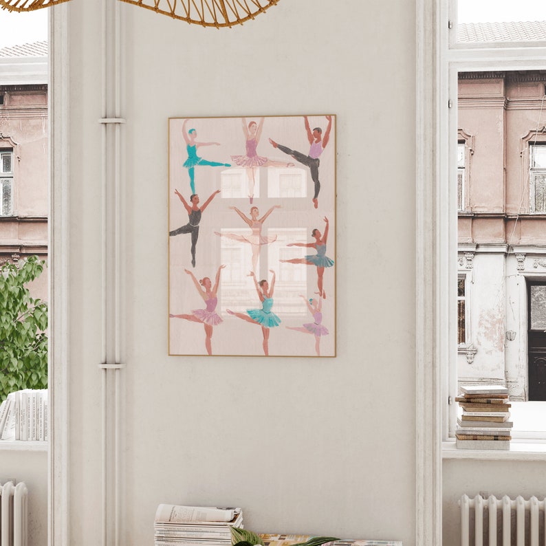 Balletcore Wall Art, Coquette Room Decor, Watercolor Bow Print ...