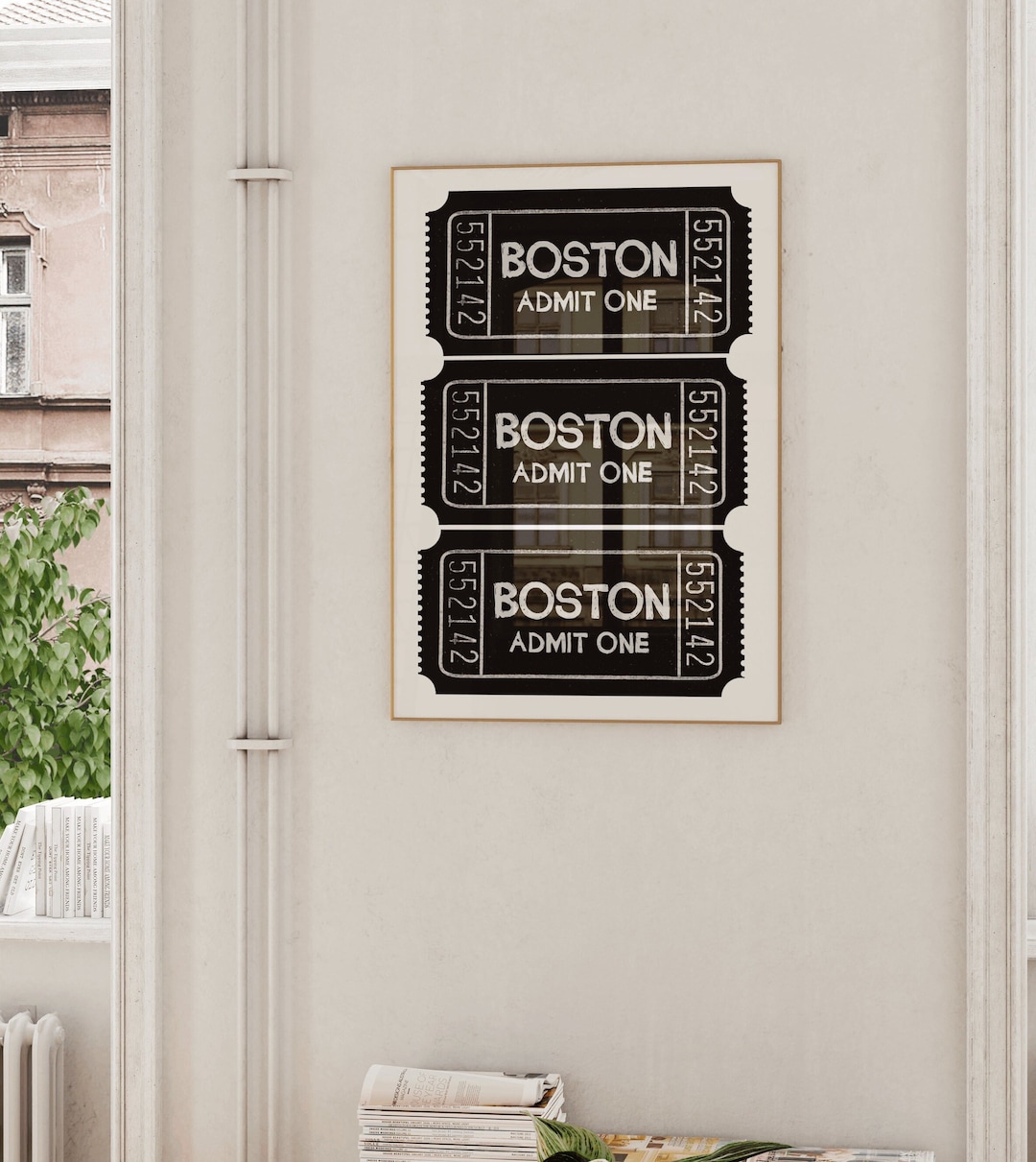 Trendy Boston Art Print, Boston Wall Art, Boston Cityscape Home Decor ...