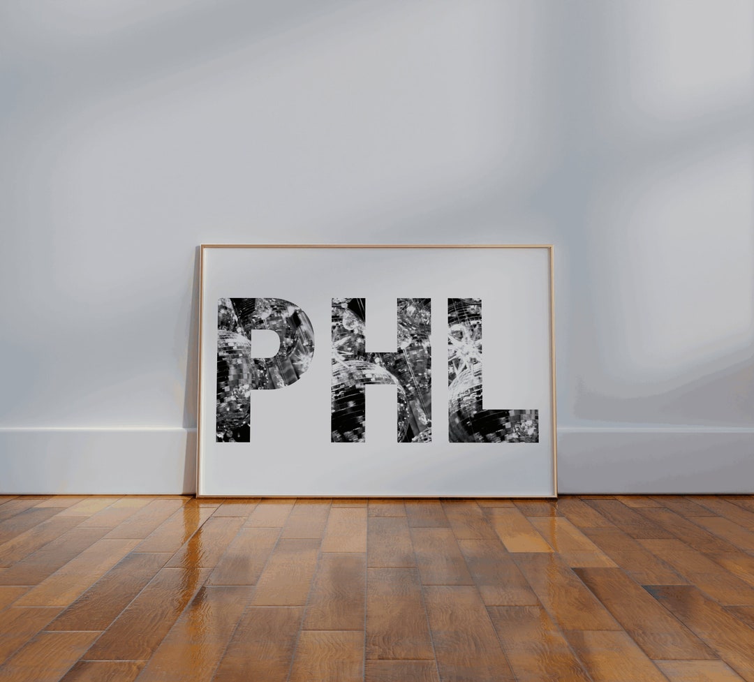 Philadelphia Disco Letters Wall Art, Trendy Philly Wall Art, PHL ...