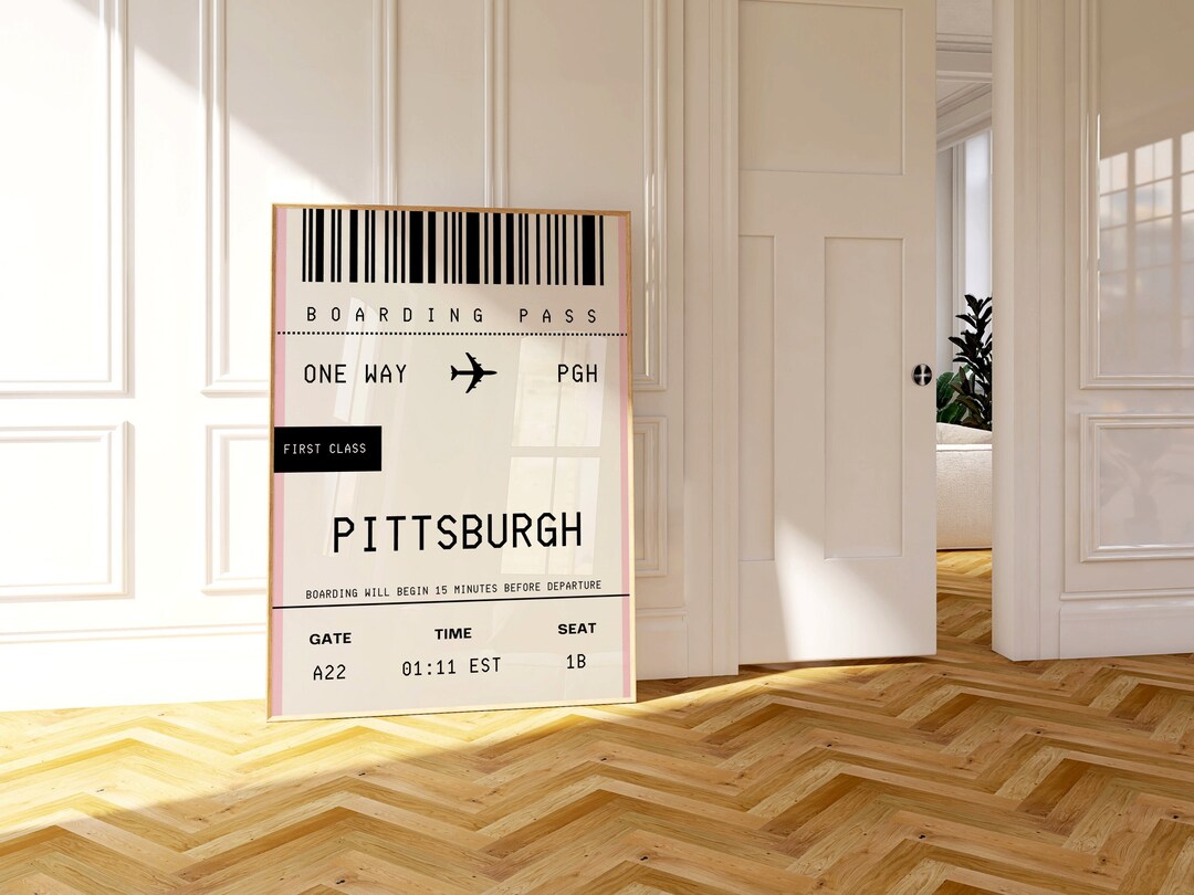 PGH Poster, Trendy Pittsburgh Wall Art, Pittsburgh Home Decor, YINZ ...