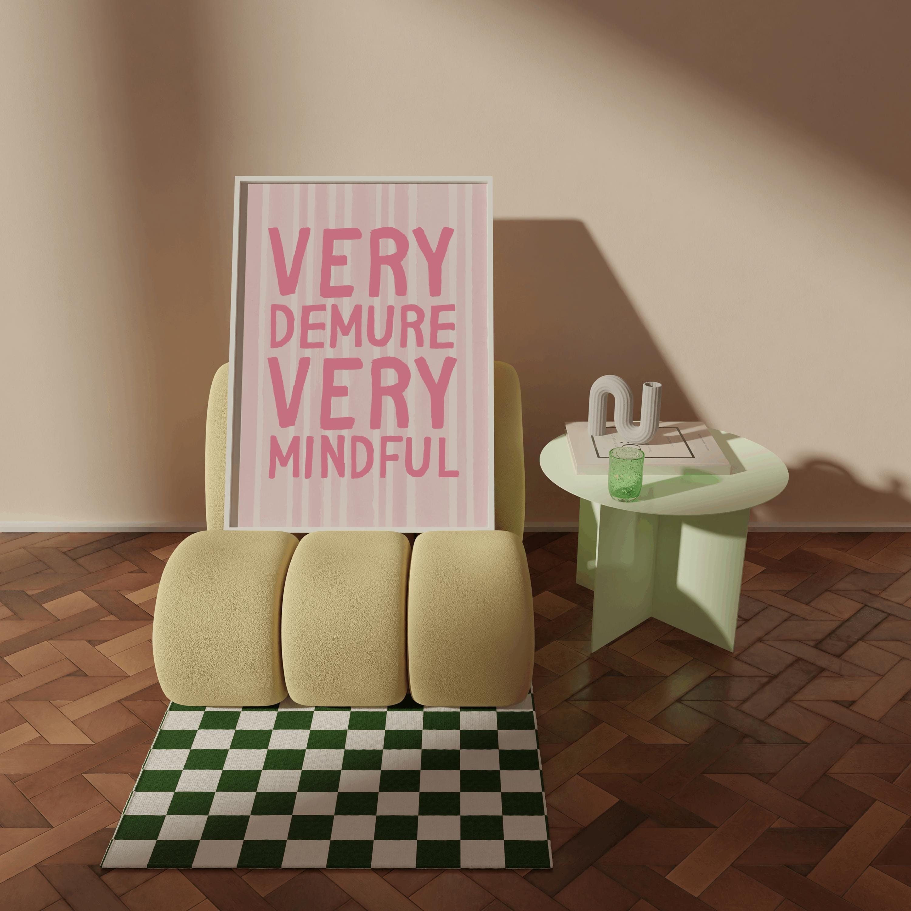 Very Demure Very Mindful Poster Woman Bathroom Decor Preppy Funky Wall ...