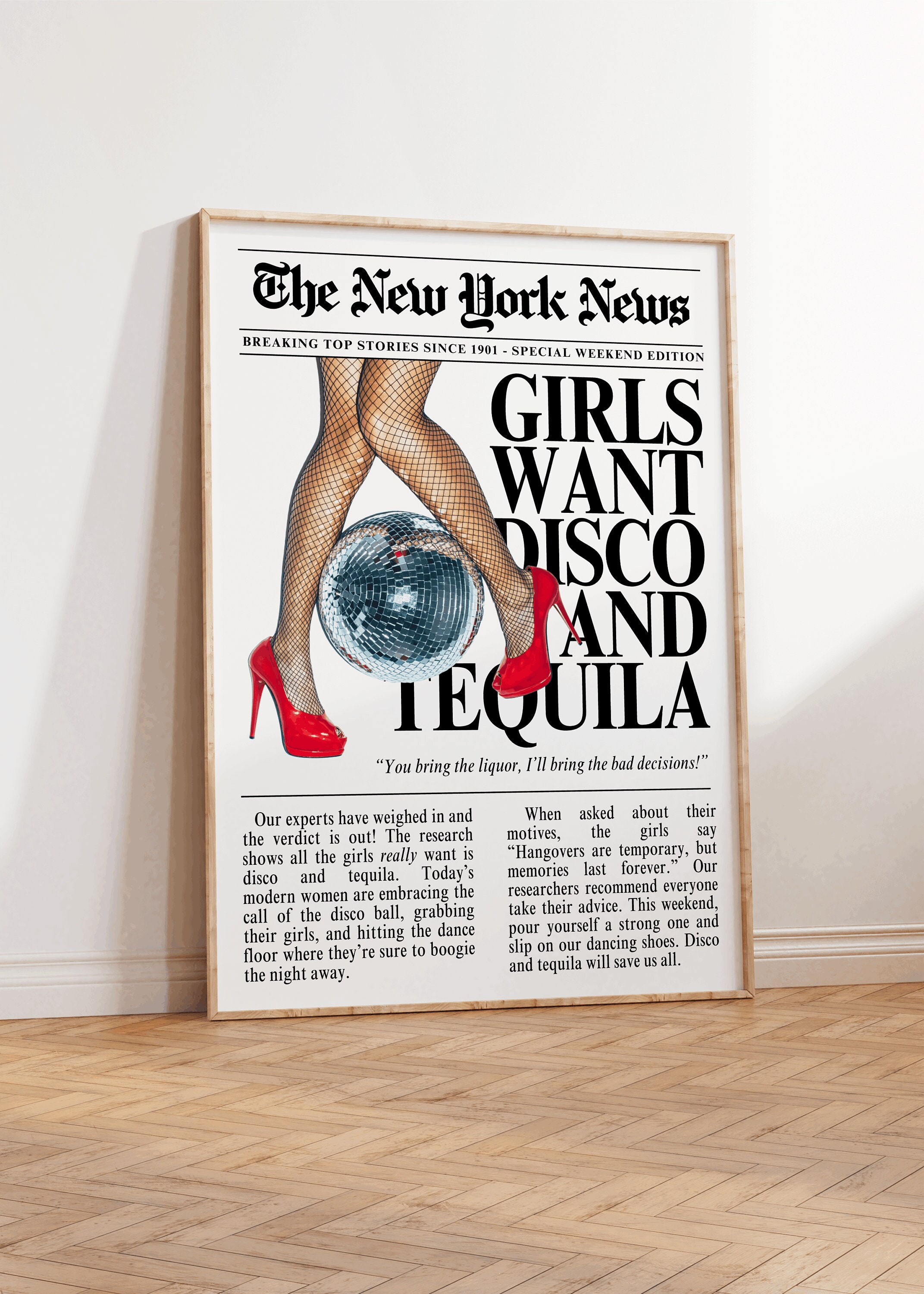 Disco Art Print Y2K Aesthetic Poster Maximalist Preppy Art - Etsy