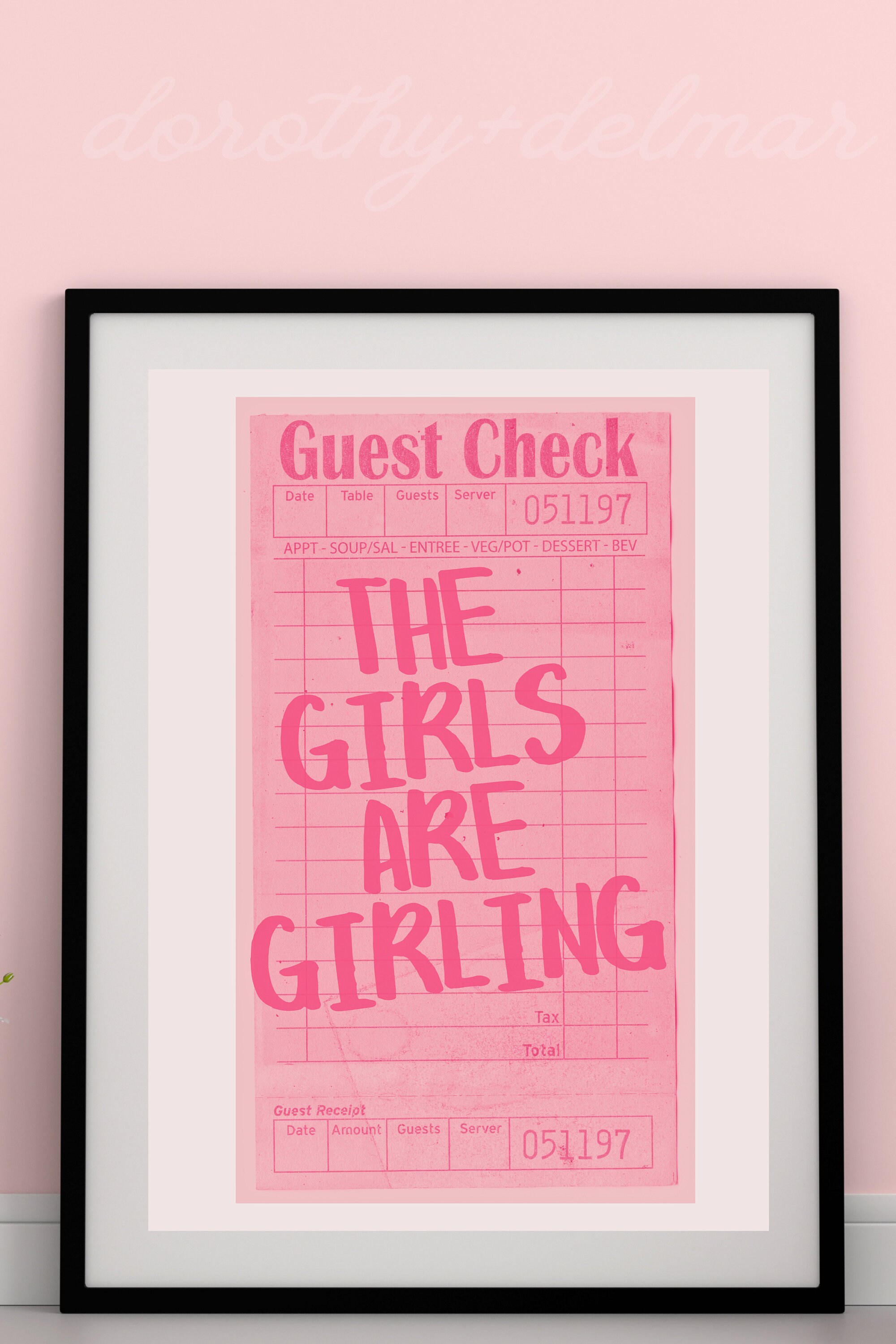 The Girls Are Girling Poster Girly Guest Check Home Decor - Etsy