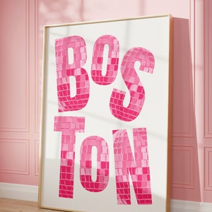 Trendy Boston Art Print, Boston Wall Art, Boston Cityscape Home Decor ...