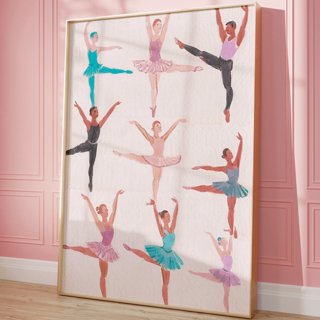 Balletcore Wall Art, Coquette Room Decor, Watercolor Bow Print ...