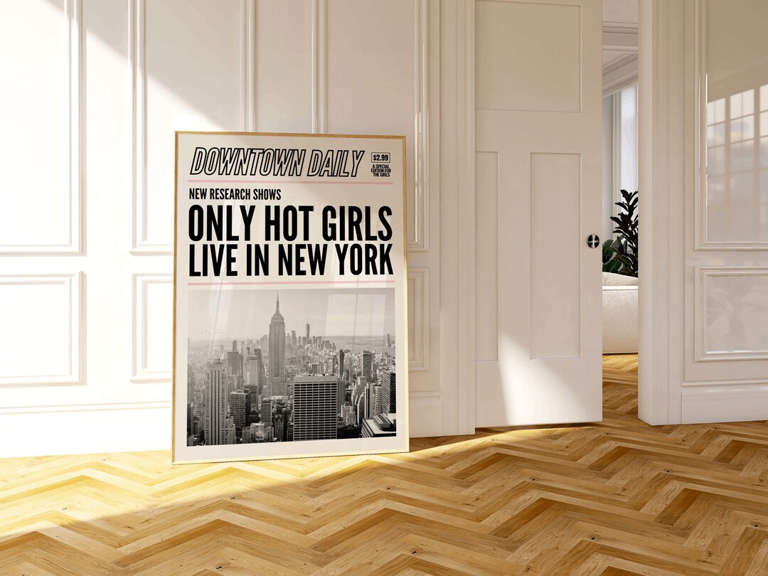 New York City Wall Art, Retro NYC Home Decor, Trendy Big Apple Art ...